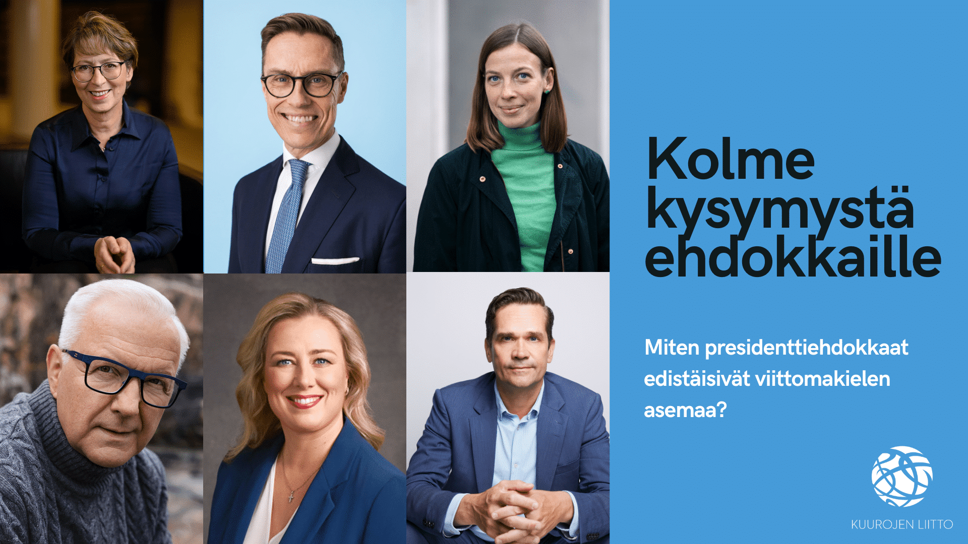 Miten presidenttiehdokkaat edistäisivät viittomakielen asemaa ...